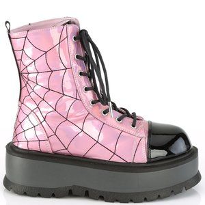 Shoes | Gothic Spider Web Platform Lace Up Ankle Boots | Poshmark